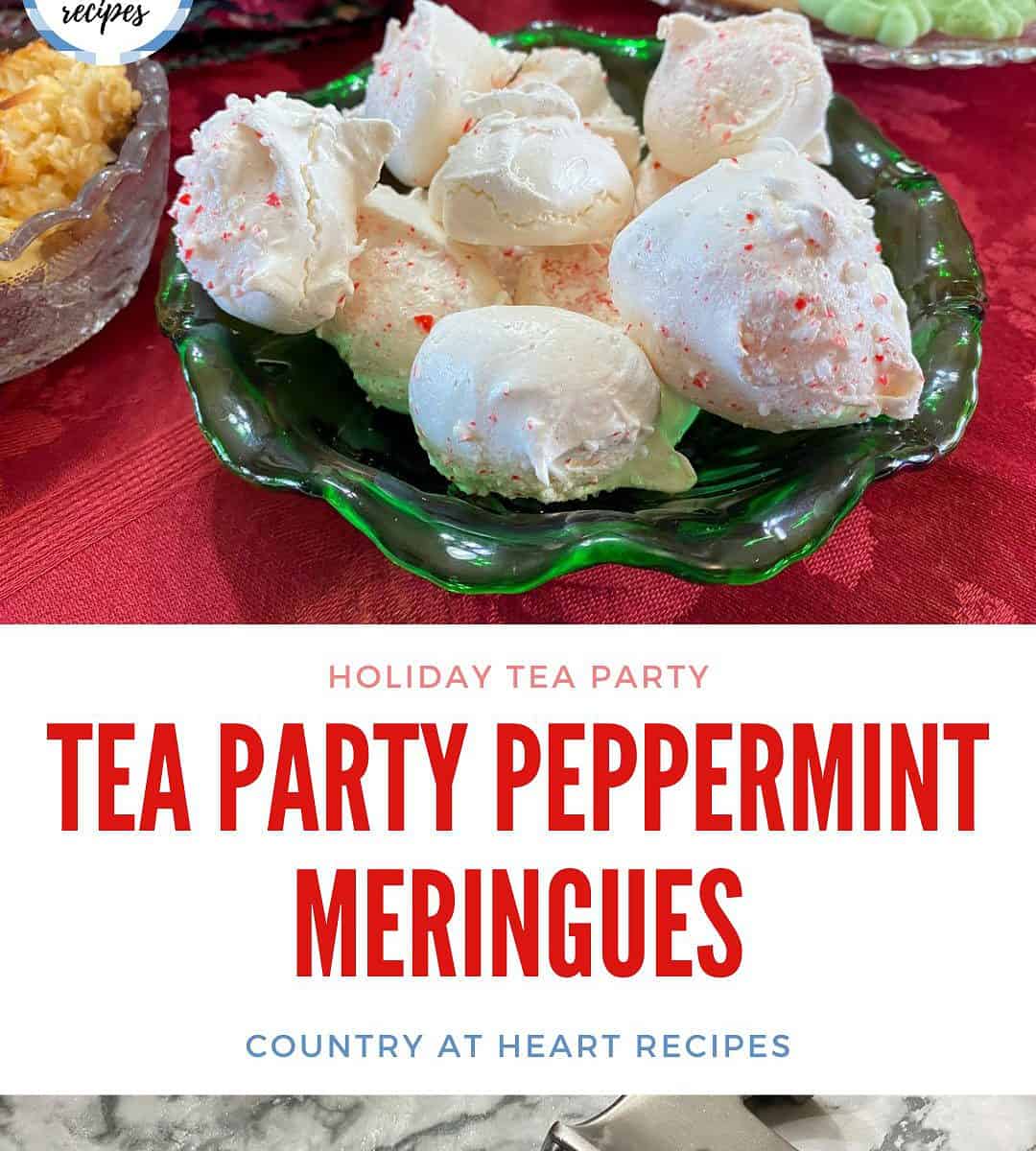 Tea Party Peppermint Meringues - Country at Heart Recipes