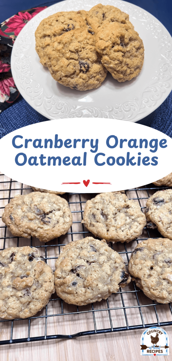 Cranberry Orange Oatmeal Cookies - Country at Heart Recipes