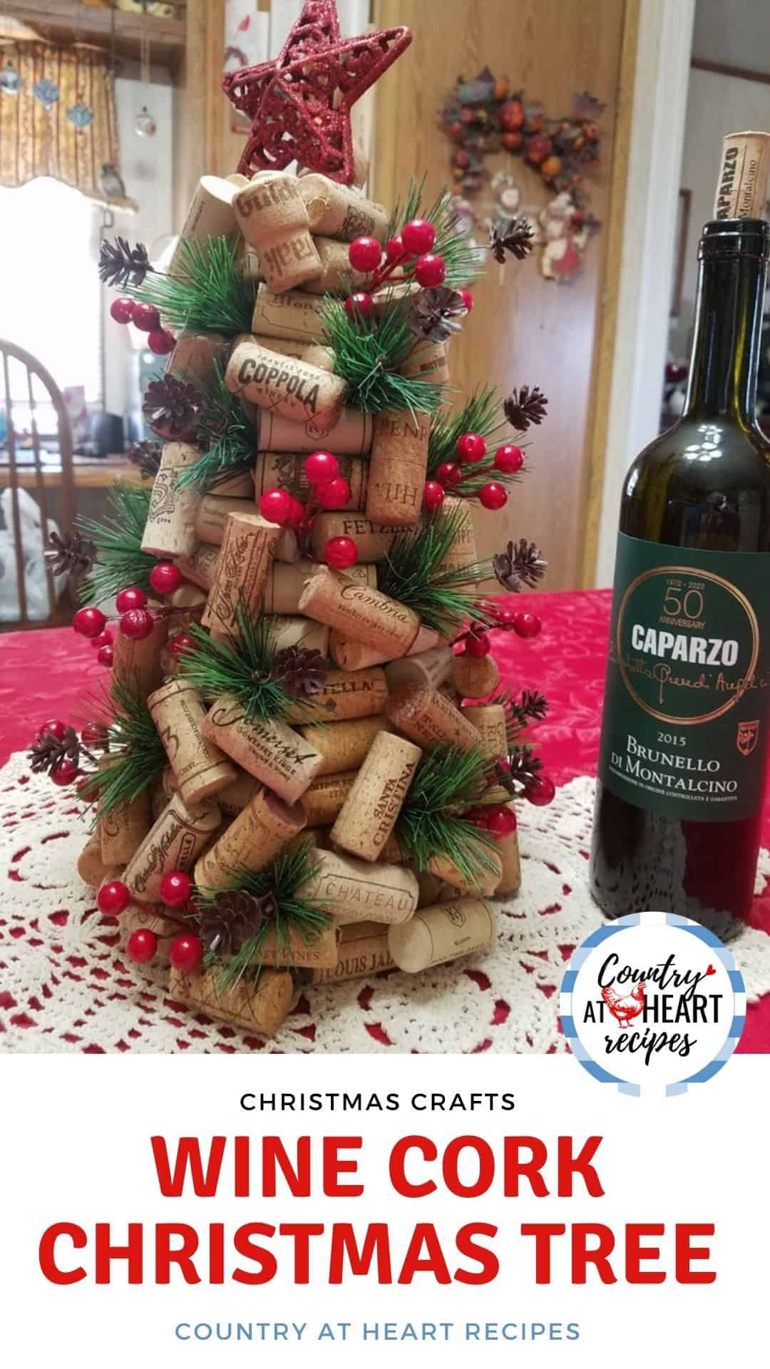 Wine Cork Christmas Tree - Country at Heart Recipes