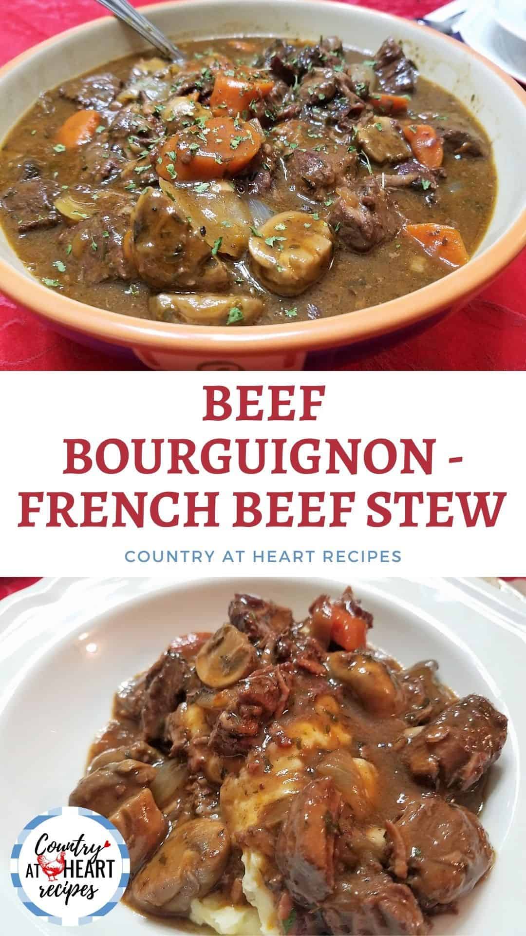 Beef Bourguignon - French Beef Stew - Country at Heart Recipes