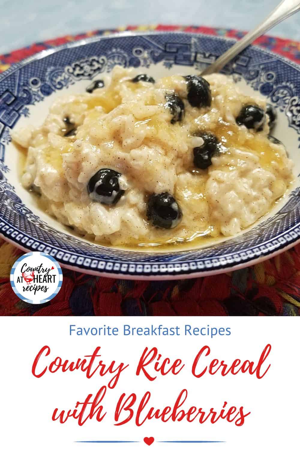Country Rice Cereal with Blueberries - Country at Heart Recipes