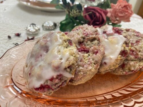 Raspberry Vanilla Scones with Almonds - Country at Heart Recipes