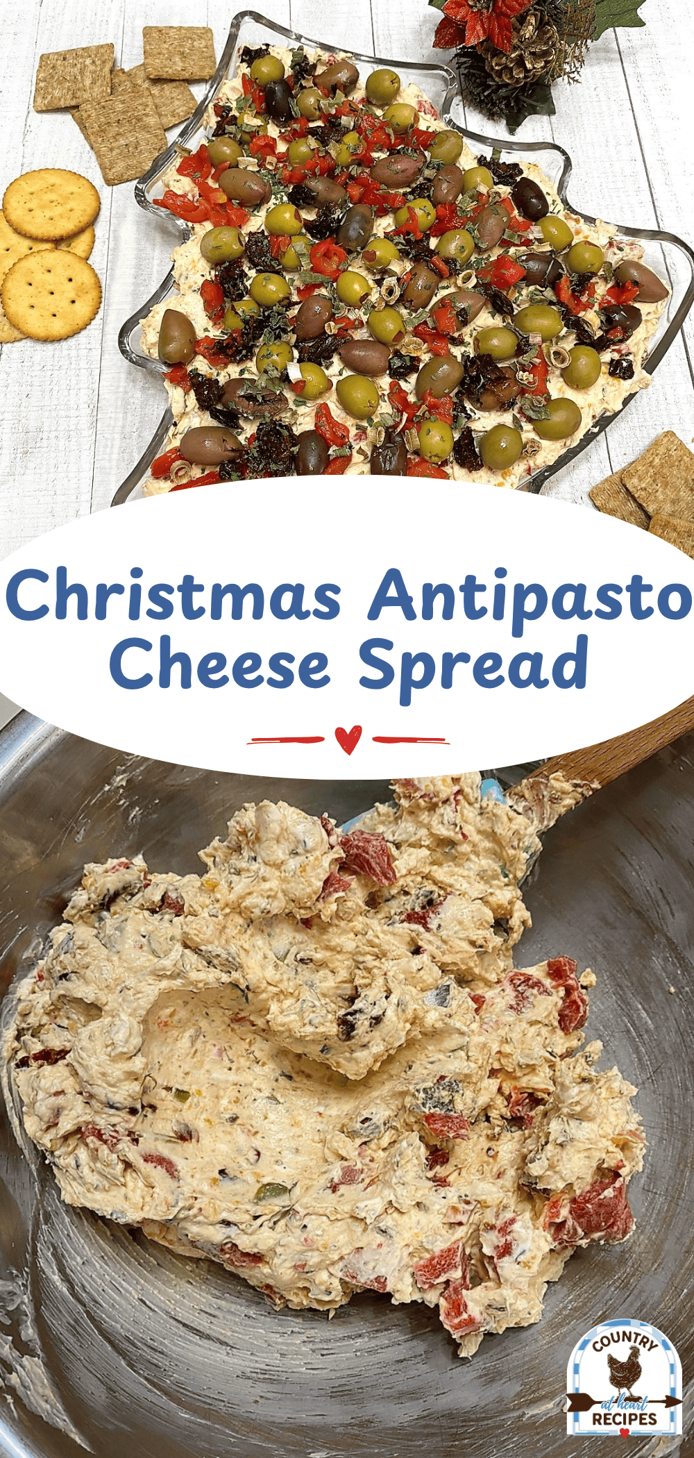 Christmas Antipasto Cheese Spread - Country at Heart Recipes