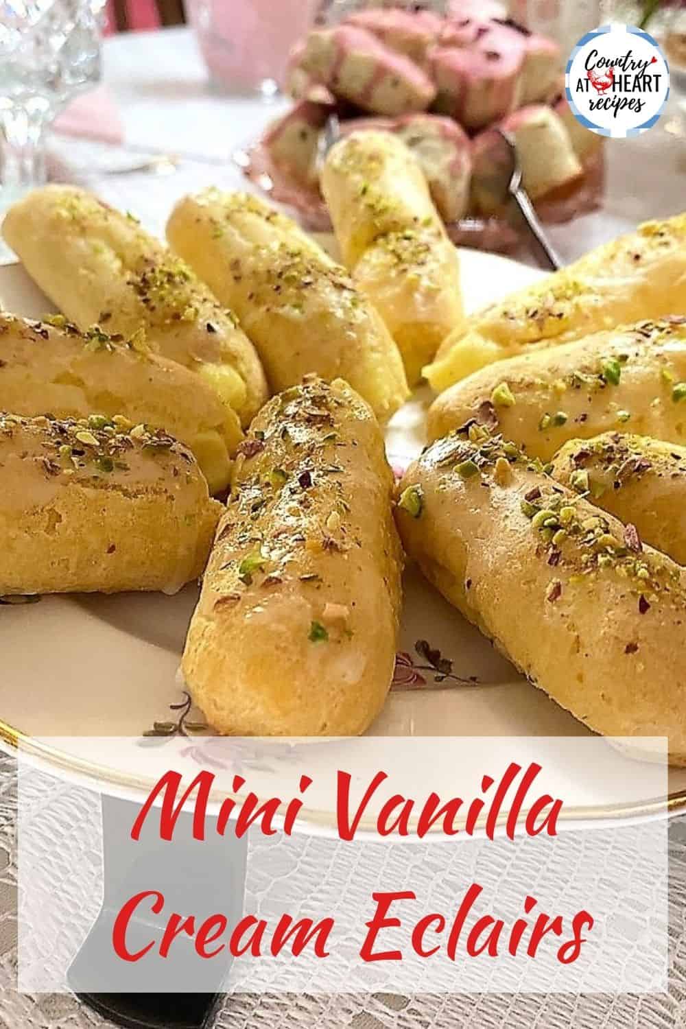 Mini Vanilla Cream Eclairs - Country at Heart Recipes