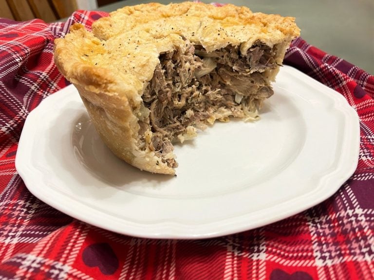 Savory Pork and Onion Pie - Country at Heart Recipes